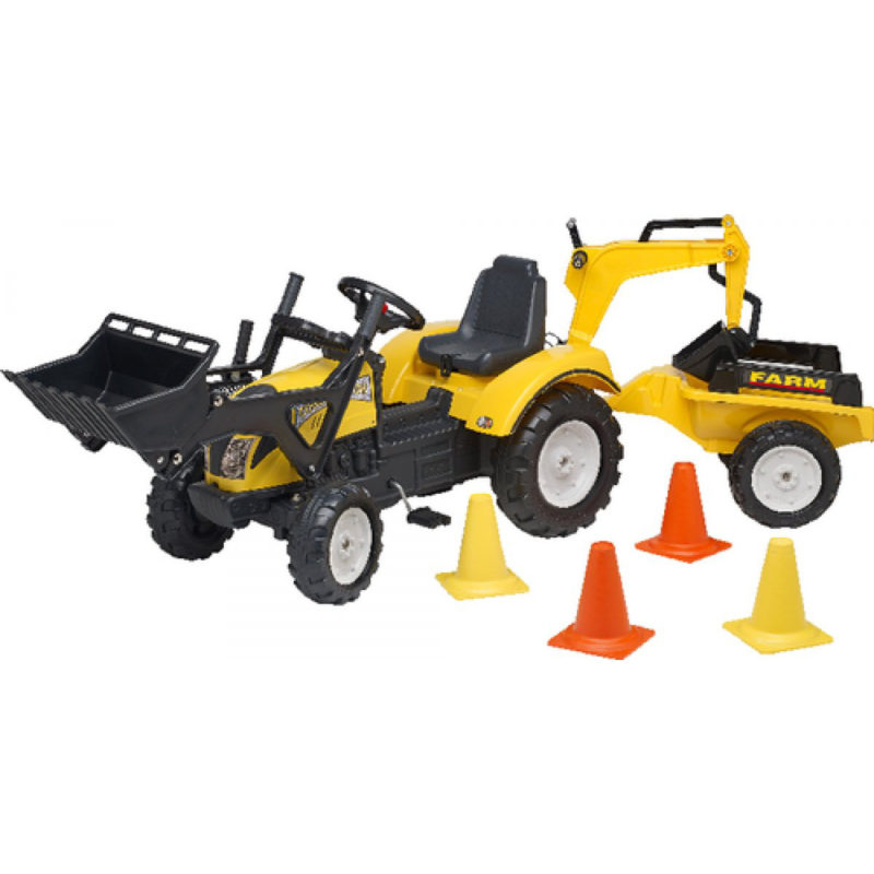 FALK 2085XC Tret-Traktor Set Baustelle Anhänger Bagger - Timmi ...