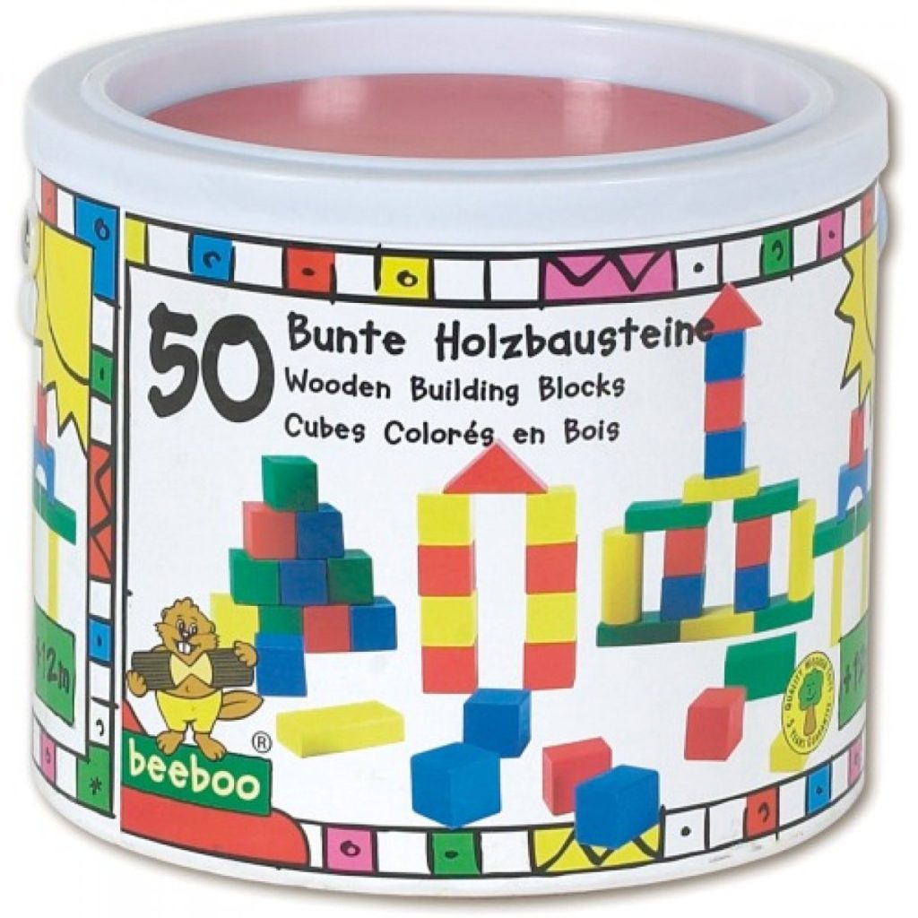 Beeboo Holzbausteine bunt 50-teilig - Timmi Spielwaren Onlineshop
