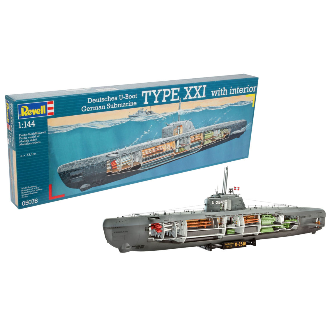U-Boot Typ XXI U 2540 & Interieur 1:144 - Revell 05078 - Timmi ...