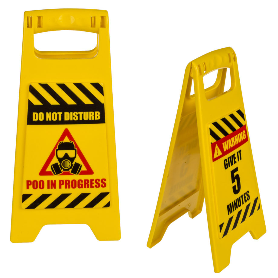 Toiletten Warnschild Scherzartikel Klappschild WC 24 x 12 cm - Timmi ...