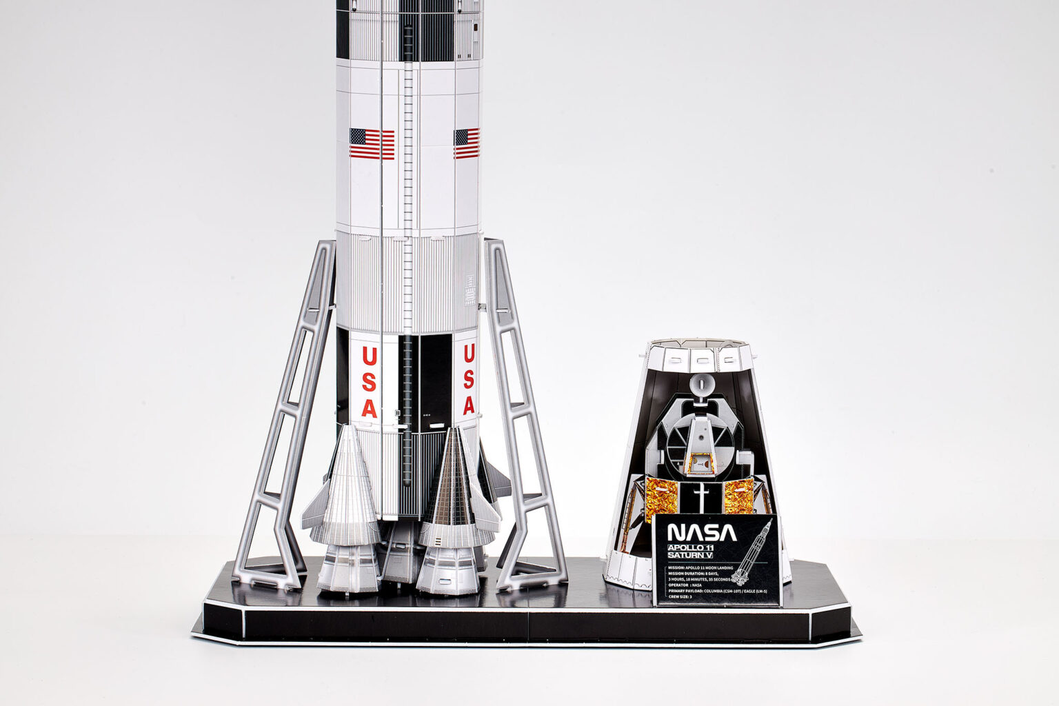 Apollo 11 Saturn V Rakete NASA 81,5 cm 3D Puzzle - Revell 00250 - Timmi ...